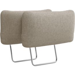 Sofa-Kopfst&uuml;tze OTTO HOME, B:50cm H:25cm T:12cm, grau, Holzwerkstoff, Kopfst&uuml;tzen, "Rochelle", 2 St&uuml;ck im Set
