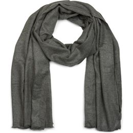 styleBREAKER Damen Schal "Unifarbener Schal mit Fransen", grau, Modisch, Obermaterial: 100% Viskose CV., Modet&uuml;cher