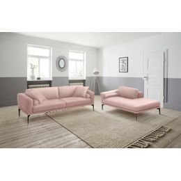 Polstergarnitur Egoitaliano, H:95cm T:97cm, rosa, Leder CAREZZA (echtes Rindsleder) ist ein Naturleder, dass die urspr&uuml;nglichen Eigenschaften der