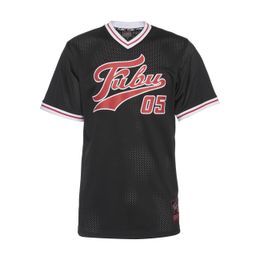 Fubu Herren T-Shirt "Fubu Herren FM233-005-2 Fubu Varsity Mesh Tee"schwarz, rot, wei&szlig;, Gr. S, bedruckt, 100% Polyester, Shirts