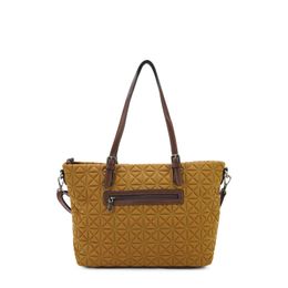 Harpa Damen Henkeltasche "CHAMP", braun, Lederimitat, Rautenmuster, kariert, mehrfarbig, Taschen, mit Diamant-Steppung