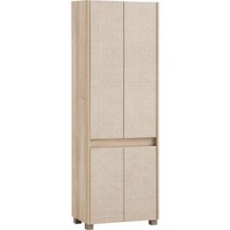 Hochschrank Schildmeyer, B:56,9cm H:164,5cm T:33cm, beige, FSC-zertifizierter Holzwerkstoff, Badezimmer, Schr&auml;nke, "Sander, Hochschrank, Made in