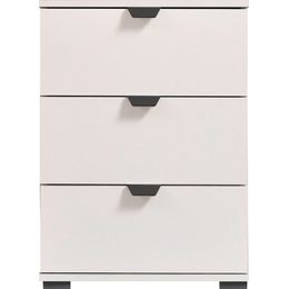 Nachtkommode Home Affaire, B:45cm H:63cm T:40cm, wei&szlig;, Holzwerkstoff, Sideboards, "Duero", mit 3 Schubk&auml;sten, Breite 45 cm