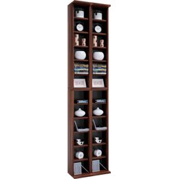 Media-Regal Vcm, B:42cm T:20cm, braun, Regale, "Holz CD DVD Stand Regal Schrank St&auml;nder Almera"
