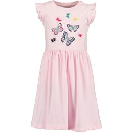 Blue Seven M&auml;dchen Sweatkleid, rosa, Gr. 98, bedruckt, Sweatware, Obermaterial: 100% Baumwolle, Kleider