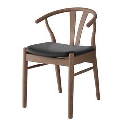 Stuhl, B:53cm H:75cm T:54cm, braun, HAMMEL FURNITURE, Leder, Massivholz, Esszimmer, St&uuml;hle, "Frida, Massivholz mit gepolsterter Sitzfl&auml;che - hoher