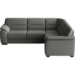 Sit & More Ecksofa SIT & MORE, B:255cm H:88cm T:225cm, grau, 100% Polyester, Wohnzimmer, Sofas, "Montego L-Form, B: 256 cm, gro&szlig;e Stoffauswahl, Komfort Sitzh&ouml;he