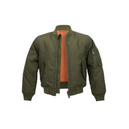 Brandit Jungen Anorak "Brandit Herren Kids MA1 Jacket", gr&uuml;n, Gr. 122, mehrfarbig, 100% Nylon, Jacken