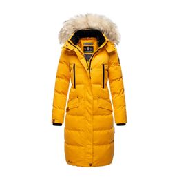 Marikoo Damen Parka "Schneesternchen"gelb, Gr. XS, Obermaterial: 100% Polyester. Innenseite: 100% Polyester. Fellimitat: 100% Polyester, Jacken,