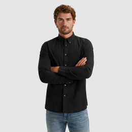 PME-Legend PME LEGEND Herren Langarmhemd, schwarz, Gr. 5XL, unifarben, Web, Obermaterial: 97% Baumwolle, 3% Elasthan, Hemden, mit Manschetten