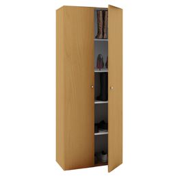 Schuhschrank Vcm, B:70cm T:40cm, braun, Obermaterial: 100% Holz Wood., Flur, Schr&auml;nke, "XL Holz Gro&szlig;er Schuhschrank Schuhkommode Vandol 5"