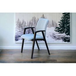 Armlehnstuhl OTTO HOME, B:56cm H:86,5cm T:64cm, grau, Holzwerkstoff, Massivholz, Polyester, Esszimmer, St&uuml;hle, "Loreen Esszimmerstuhl, Polsterstuhl,