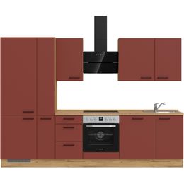 K&uuml;chenzeile Nobilia, B:300,3cm H:216,6cm T:60cm, rot, Komplettk&uuml;chen-Sets, ""Easytouch II", NEU: individuell anpassbar mit gratis Profi-Beratung",