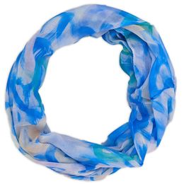styleBREAKER Damen Loop "Loop mit Brushstroke Herz Muster", blau, Modisch, Obermaterial: 100% Viskose CV., Modet&uuml;cher
