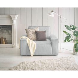 Sessel OTTO HOME, B:120cm H:85cm T:86cm, grau, 100% Polyester, Wohnzimmer, Sessel, "SHERWOOD Cord Love-Seat", passend zur Polster-Serie SHERWOOD