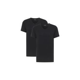 Mustang Herren T-Shirt "T-Shirt Style Amado 2-Pack 2er Pack", schwarz, Gr. 4XL, Obermaterial: 95% Baumwolle CO(Bio). 5% Elasthan EL., Shirts