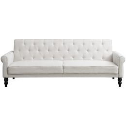 Schlafsofa DOREL HOME, B:222cm H:82cm T:83cm, wei&szlig;, 100% Polyester, Jugendzimmer, Sofas, "Tyne"
