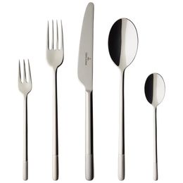 Villeroy & Boch VILLEROY & BOCH Besteck-Set "Tafelbesteck Ella 180er Set silber", 180, silber, Essbesteck-Sets, Sp&uuml;lmaschinenfest