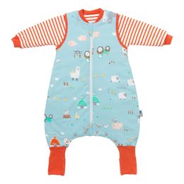 SCHLUMMERSACK Babyschlafsack "Schlafsack mit F&uuml;&szlig;en 3.5 Tog", L: 70cm, blau, Schlafs&auml;cke