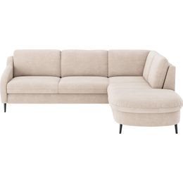 Sit & More Ecksofa SIT & MORE, B:257cm H:90cm T:239cm, beige, 95% Polyester, 5% Polyamid, Wohnzimmer, Sofas, "Soul L-Form", wahlweise mit Schlaffunktion und