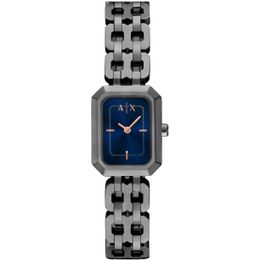Armani Exchange Damen Quarzuhr, schwarz, Armbanduhren, Armbanduhr, Damenuhr, Edelstahlarmband, analog