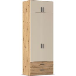 Kleiderschrank Rauch, B:91cm H:248cm T:54cm, beige, Holzwerkstoff, Kinderzimmer, Schr&auml;nke, "Schrank Garderobe W&auml;scheschrank GAMMA in 4 Breiten 91-226