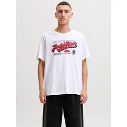 Jack & Jones JACK & JONES Herren T-Shirt "JJELOGO TEE SS O-NECK 2 COL AW26 SN", wei&szlig;, Gr. XXL, bedruckt, Jersey, Obermaterial: 100% Baumwolle, Shirts, Baumwolle,