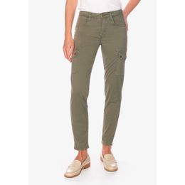 Damen Slim-fit-Jeans "BALARD", gr&uuml;n, Gr. 31, Le Temps Des Cerises, 98% Baumwolle, 2% Elasthan, Jeans, mit aufgesetzten Taschen