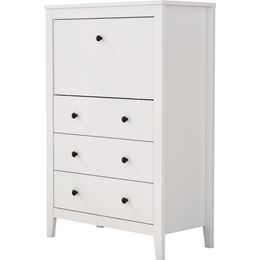 Sekret&auml;r OTTO HOME, B:80cm H:119,6cm T:39,5cm, wei&szlig;, Sekret&auml;re, im Landhausstil, (B/T/H): 80/39,5/119,6 cm
