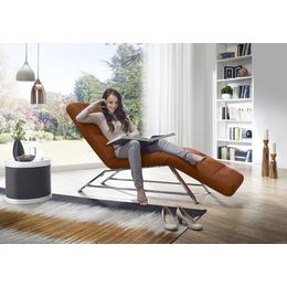 Relaxliege W.Schillig, B:75cm H:91cm T:170cm, braun, Longlife Xtra-Leder Z59: Glattleder mit modischer Pr&auml;gung. Hautst&auml;rke 0, 9 - 1, 1 mm;Longlife
