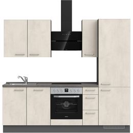 K&uuml;chenzeile Nobilia, B:240,3cm H:216,6cm T:60cm, wei&szlig;, Komplettk&uuml;chen-Sets, ""Riva II", NEU: individuell anpassbar mit gratis Profi-Beratung",