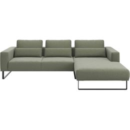 Ecksofa Musterring, B:292cm H:88cm T:185cm, gr&uuml;n, 85% Polyester, 15% Viskose, Wohnzimmer, Sofas, "JUSTB PM100, stilvoller Lounge-Komfort von