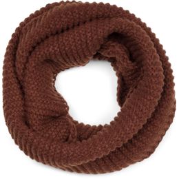 styleBREAKER Damen Loop "Strick Loop Wellenmuster", braun, Modisch, Obermaterial: 100% Polyacryl PAN., Modet&uuml;cher