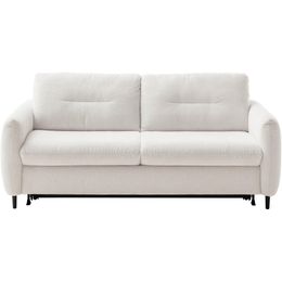 2-Sitzer Home Affaire, B:176cm H:84cm T:102cm, wei&szlig;, 100% Polyester, Sofas, "Clevina, Dauer-Schlafsofa mit Kaltschaummatratze, Breite 176 cm", Sofa &