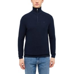 Mustang Herren Cardigan "Herren Style Everett"navy, Gr. L, 100% Baumwolle, Strickjacken