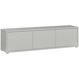 Lowboard FORTE, B:154,2cm H:41,5cm T:34,9cm, grau, Holzwerkstoff, Wohnzimmer, Sideboards, "Alice Springs, TV-Board, viel Stauraum, gro&szlig;e T&uuml;ren zum