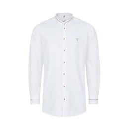 N&uuml;bler N&Uuml;BLER Herren Trachtenhemd "Trachtenhemd Herrmann", wei&szlig;, Gr. L, Obermaterial: 100% Polyester PES., Hemden