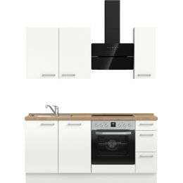 K&uuml;chenzeile Nobilia, B:180,3cm H:216,6cm T:60cm, wei&szlig;, Komplettk&uuml;chen-Sets, ""Laser II", NEU: individuell anpassbar mit gratis Profi-Beratung",