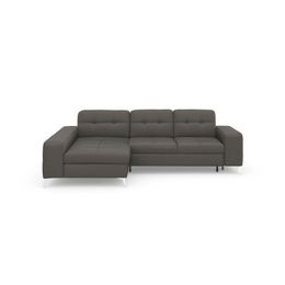 Sit & More Ecksofa SIT & MORE, B:286cm H:92cm T:176cm, braun, Wohnzimmer, Sofas, "Baviene L-Form", inklusive Sitztiefenverstellung & Federkern, optional