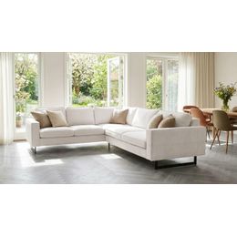Ecksofa OTTO HOME, B:290cm H:85cm T:250cm, beige, 90% Polyester, 10% Nylon, Wohnzimmer, Sofas, "Pinto, XXL, 250/290 cm, langer Schenkel, Ottomane",