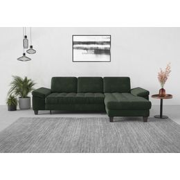 Sit & More Ecksofa SIT & MORE, B:275cm H:88cm T:172cm, gr&uuml;n, 90% Polyester 10% Polyamid, Wohnzimmer, Sofas, "Westham L-Form", Recamiere, mit oder ohne