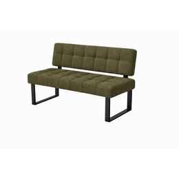 Sitzbank Home Affaire, B:141cm H:86,5cm T:61cm, gr&uuml;n, Massivholz, Metall, Polyester, Garten, Sitzb&auml;nke, "Mia K&uuml;chenbank, Polsterbank, Esszimmerbank,