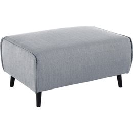 Hocker DOMO collection, B:97cm H:47cm T:66cm, silber, Struktur (100% Polyester);Struktur grob (100% Polyester);Luxus-Microfaser (100% Polyester),