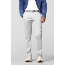 MEYER Herren Chinos "NEW YORK Art.1-8130", grau, Gr. 29, unifarben, 90% Baumwolle, 7% Kapok, 3% Elasthan, Hosen, mit buntgewebtem Innenfutter