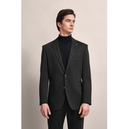 Bugatti Herren Anzugsakko, grau, Gr. 56, unifarben, 66% Polyester, 21% Viskose, 10% Polyamid, 3% Elasthan, Sakkos, mit dezenter Struktur