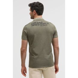 CAMP DAVID Herren Poloshirt, gr&uuml;n, Gr. S, bestickt, Piqu&eacute;, Material: 100% Baumwolle, Shirts, aus Baumwolle