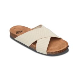 Roxy Damen Sandale "MANNAE CROSSED", Gr. 40, beige, Textil, Schuhe