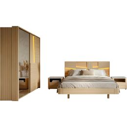 Schlafzimmer-Set GILBEY'S, braun, Schlafzimmerm&ouml;bel-Sets, "SILVA", Ein elegantes und praktisches Schlafzimmer