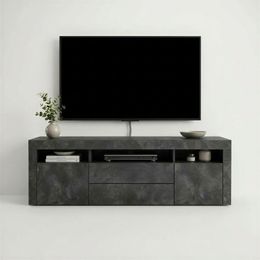 borchardt M&ouml;bel Lowboard BORCHARDT M&Ouml;BEL, B:166cm H:49cm T:35cm, grau, Holzwerkstoff, Wohnzimmer, Sideboards, "Santa F&eacute;, TV-Schrank 166 cm breit", Breite 166 cm