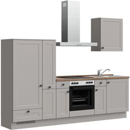 K&uuml;chenzeile Nobilia, B:270,3cm H:216,6cm T:60cm, grau, Komplettk&uuml;chen-Sets, ""Cascada I", NEU: individuell anpassbar mit gratis Profi-Beratung",